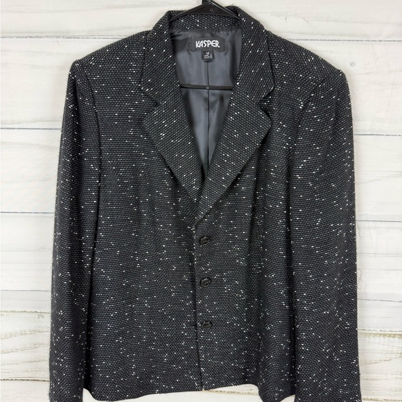 Kasper | Jackets & Coats | Kasper Dark Gray Textured Blazer | Poshmark